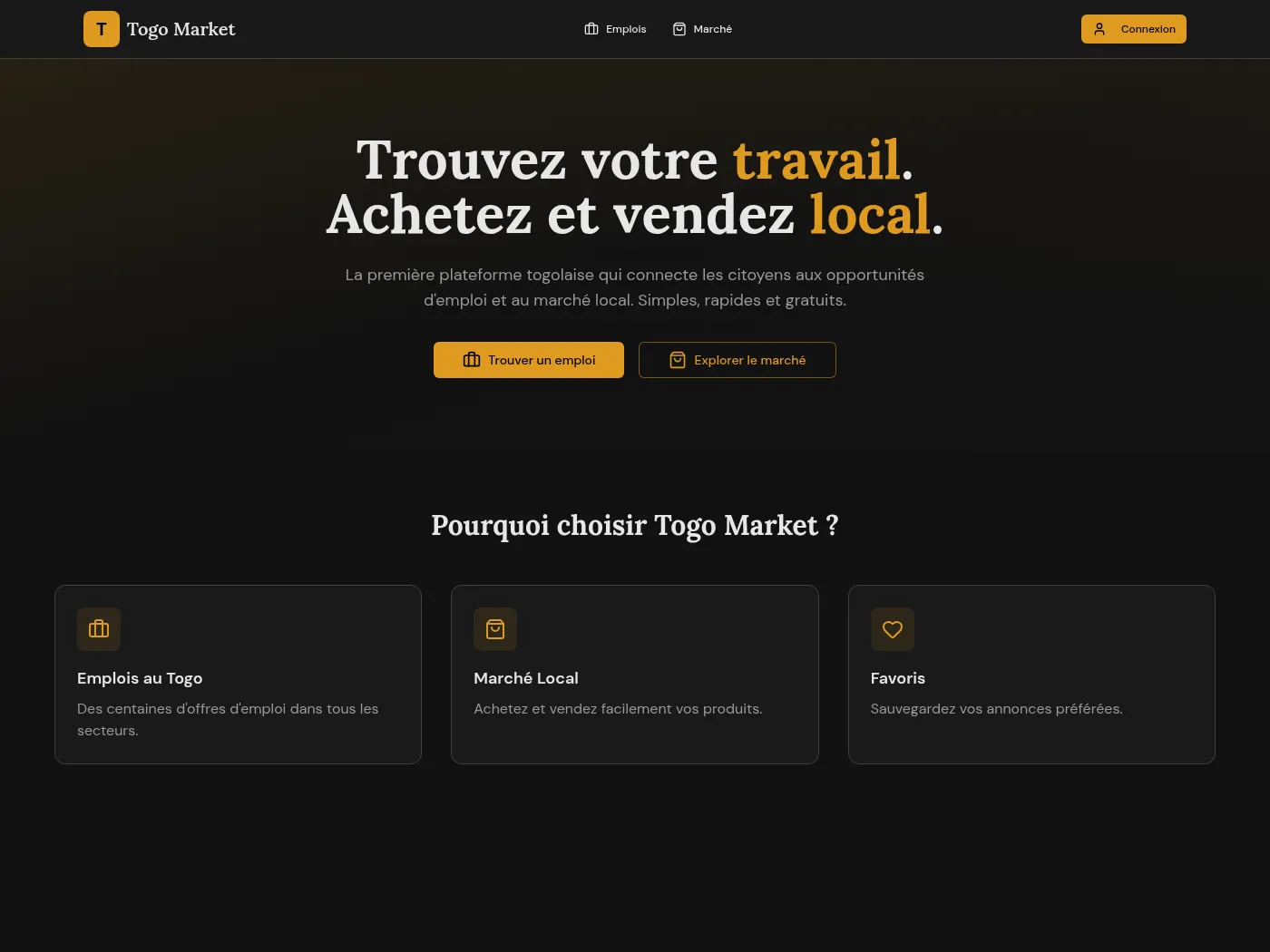 Market Togo and job for student