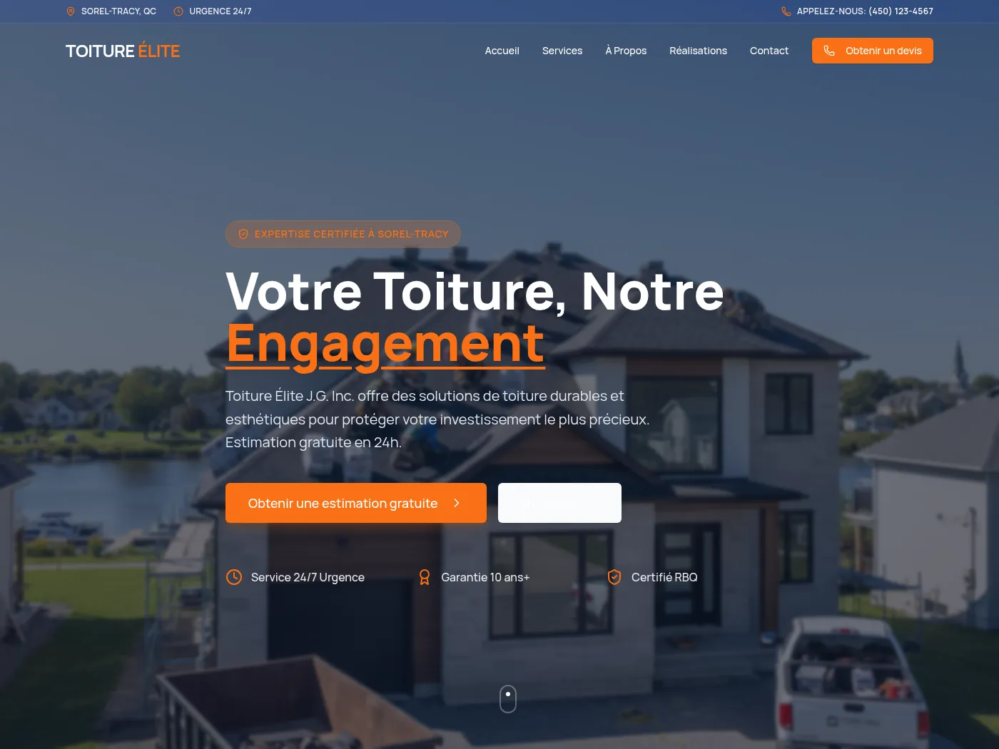 Toiture Élite Web Showcase