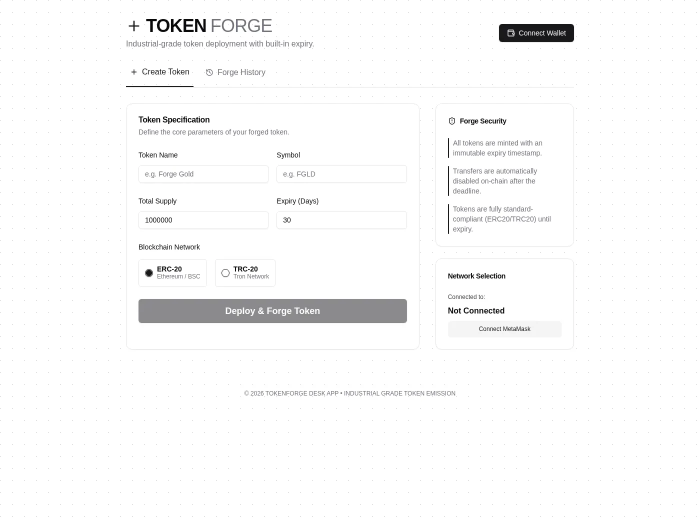 TokenForge Desk App