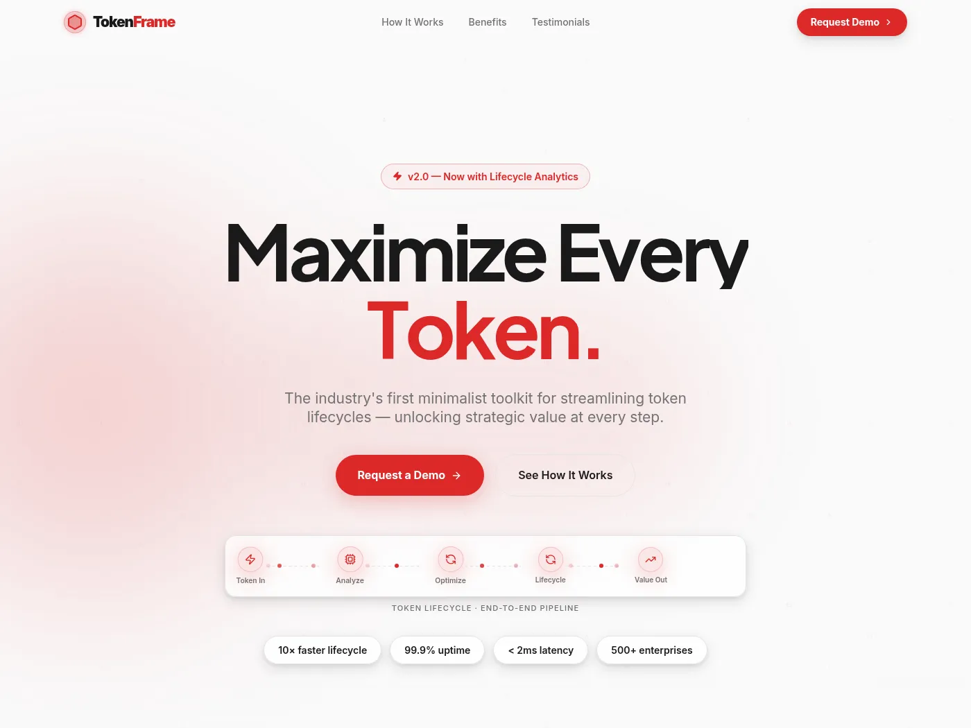 TokenFrame Landing Page