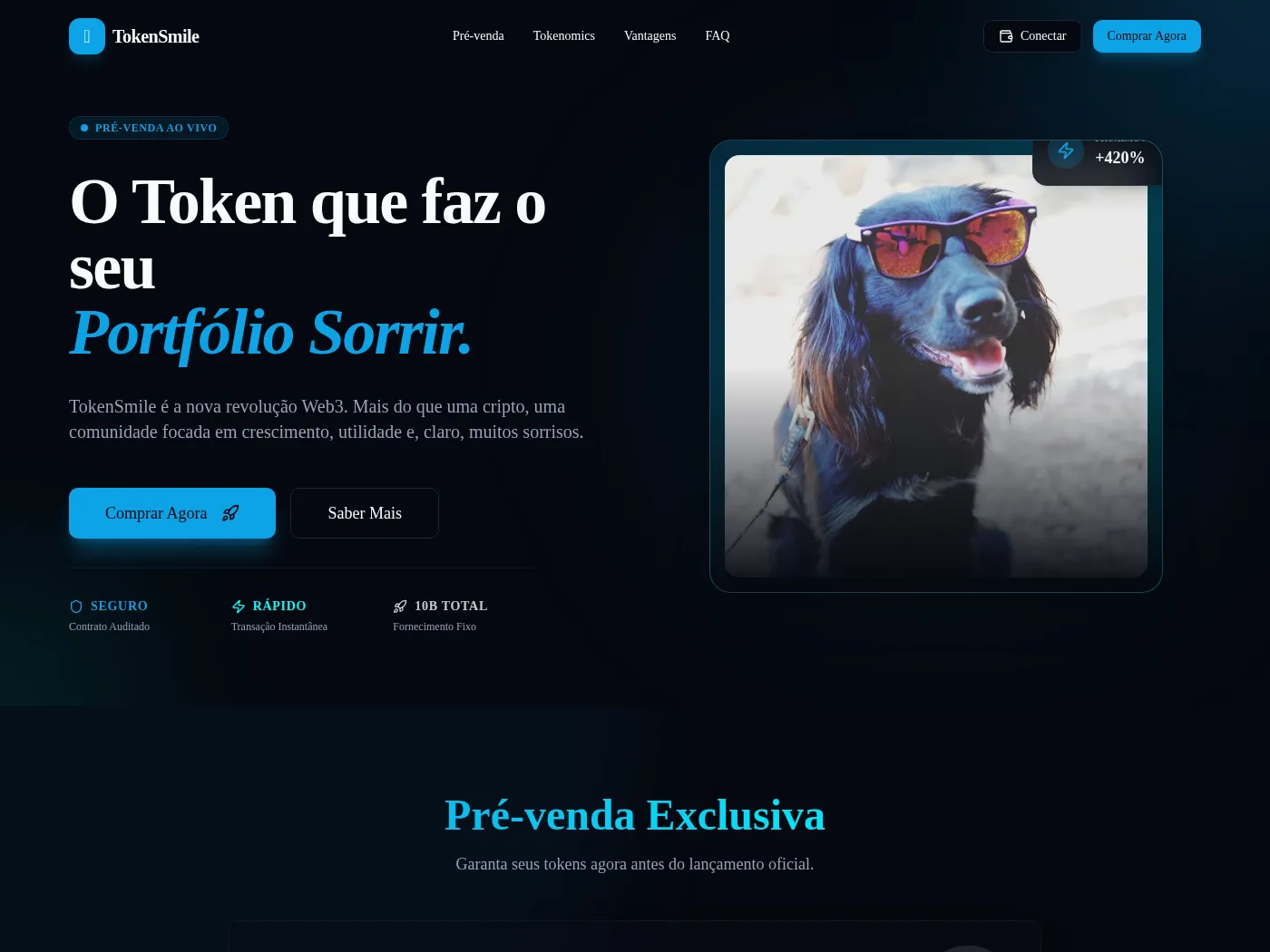 TokenSmile Landing Page