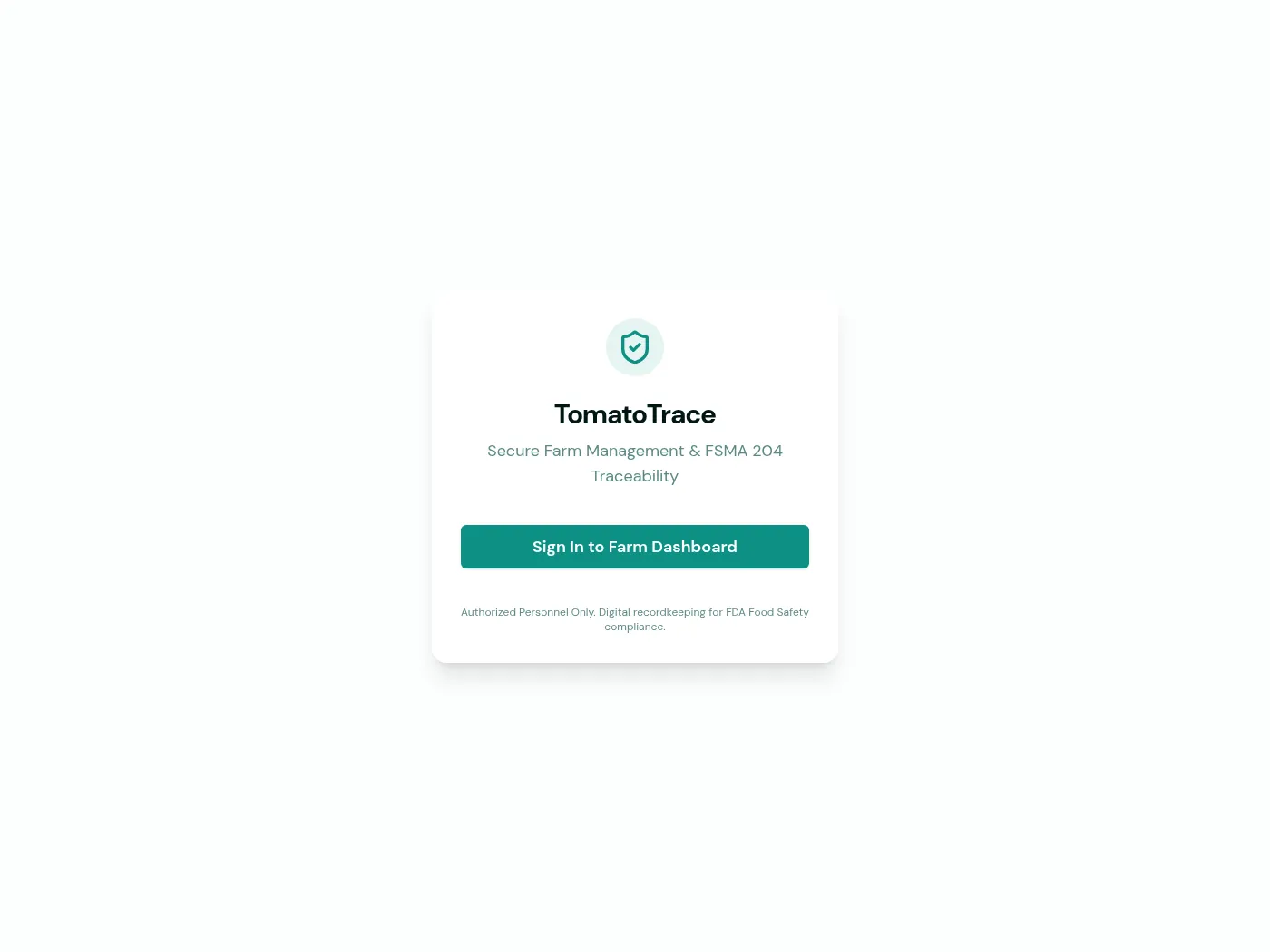 TomatoTrace Farm Manager