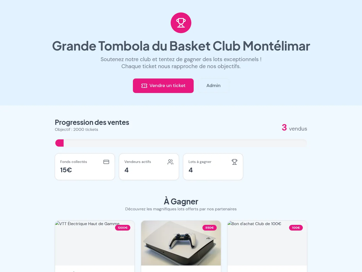 Tombola Basket Club App