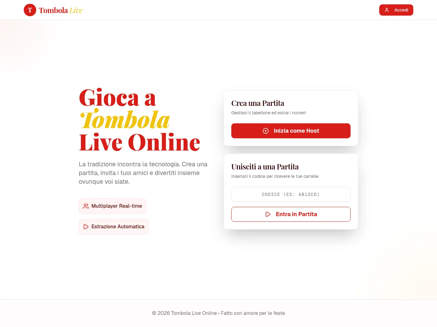 Tombola Live Online