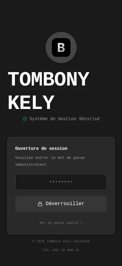 Tombony Kely Shop Manager
