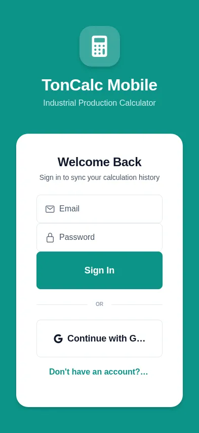 TonCalc Mobile