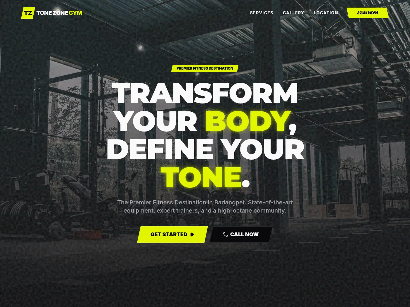 Tone Zone Gym Landing