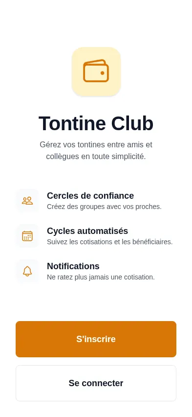 Tontine Club App