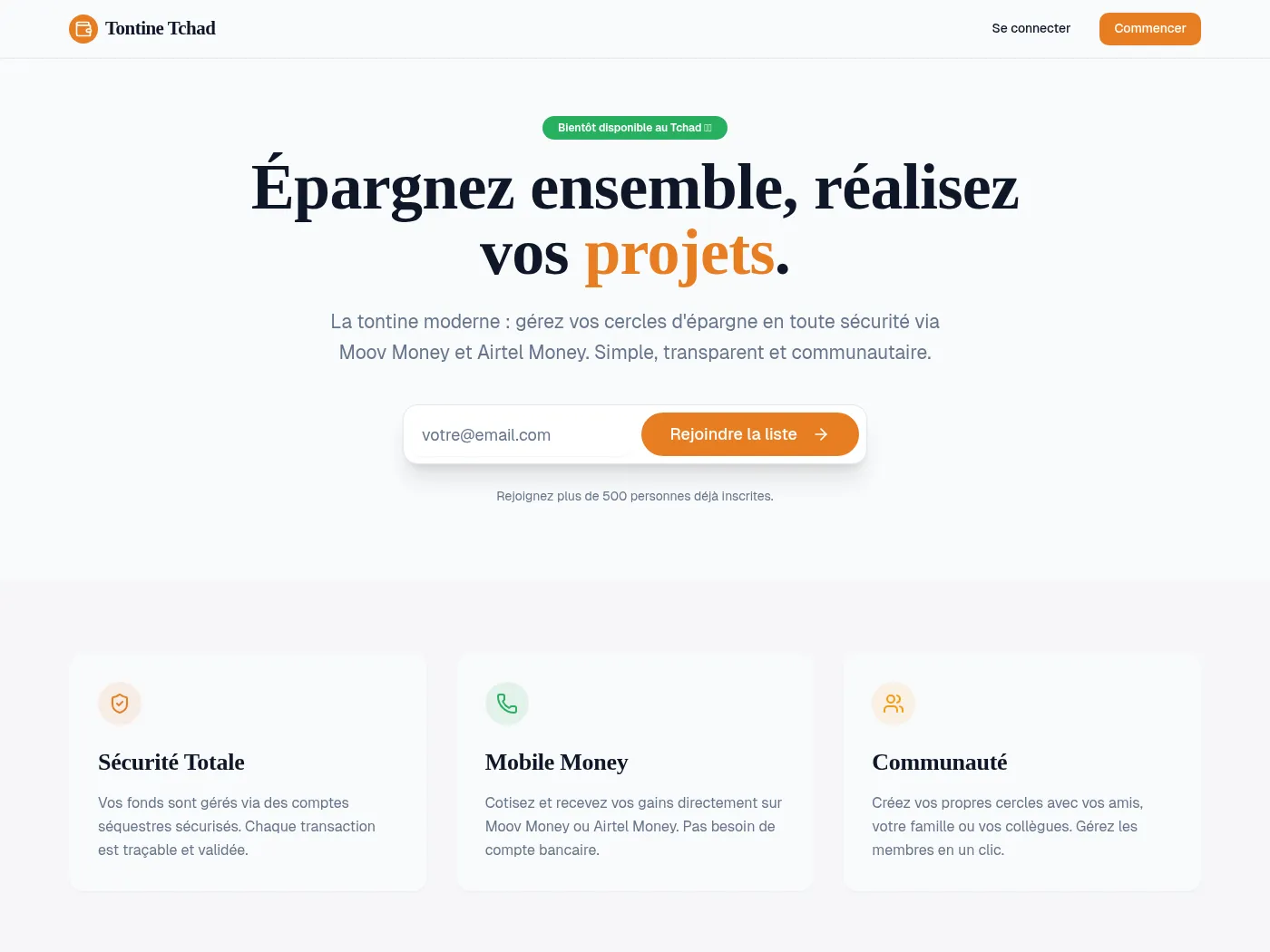 Tontine Manager Tchad