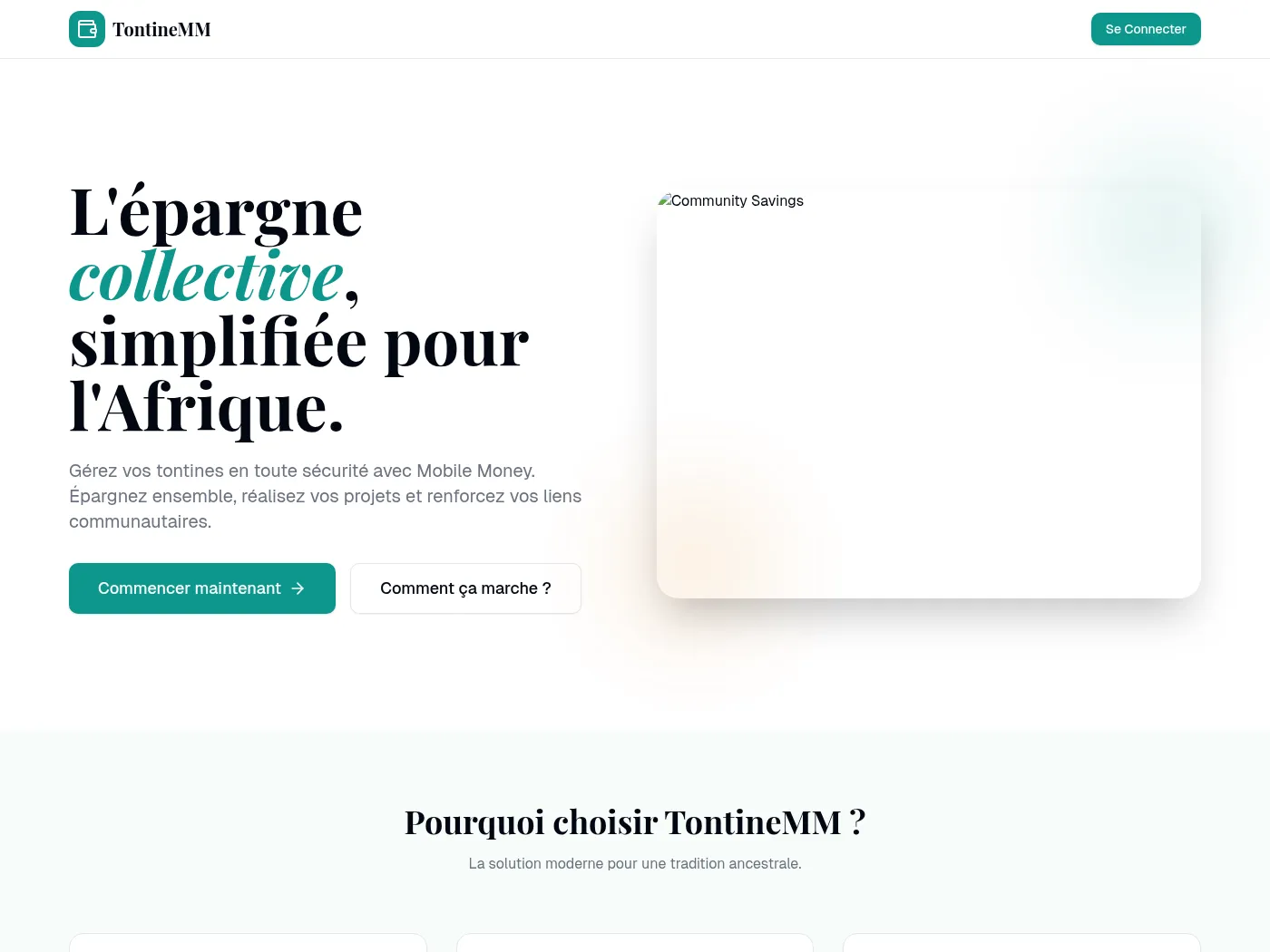 Tontine Mobile Money