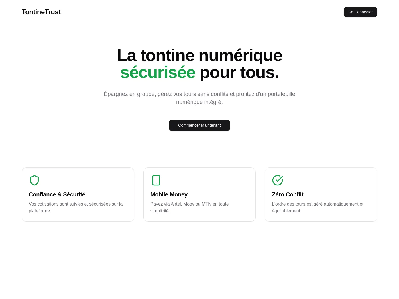 Tontine Trust Platform