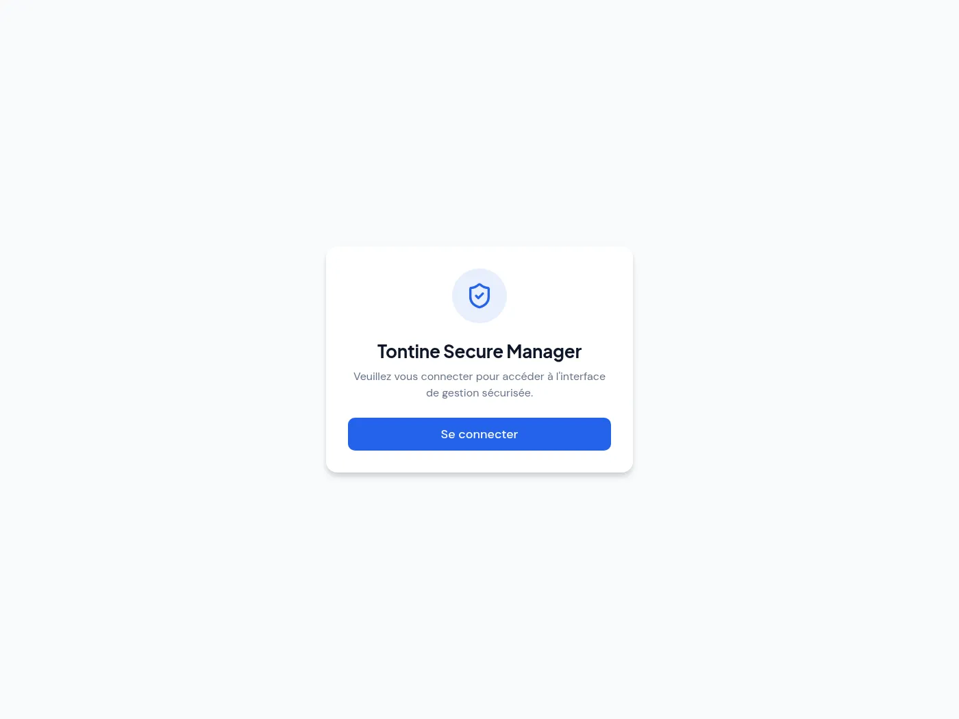 Tontine Secure Manager