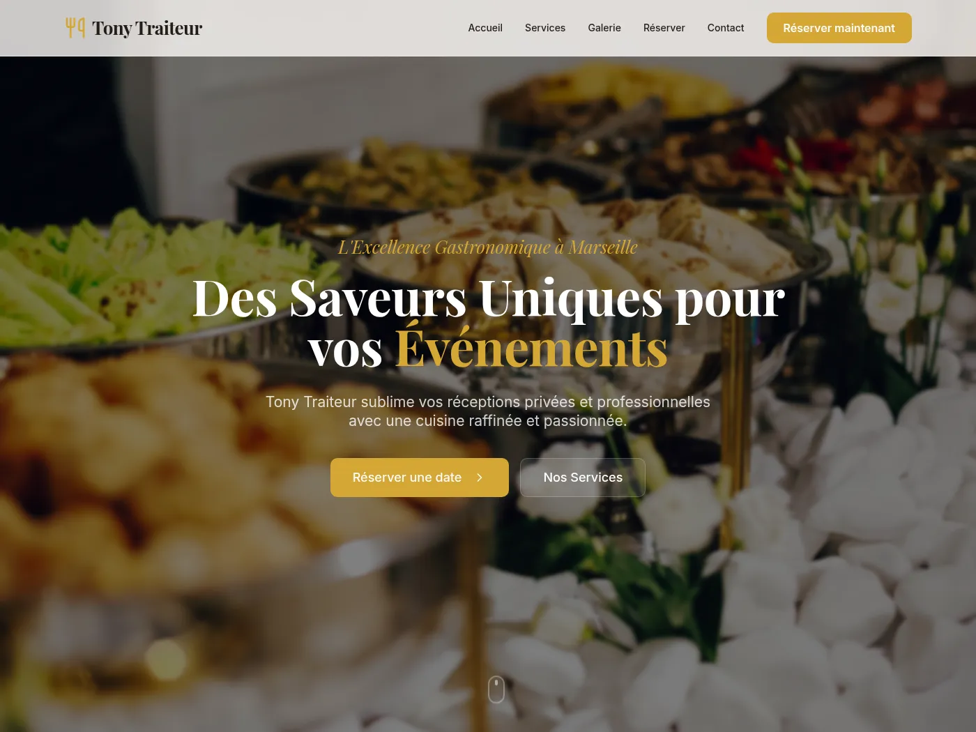 Tony Traiteur Booking Site