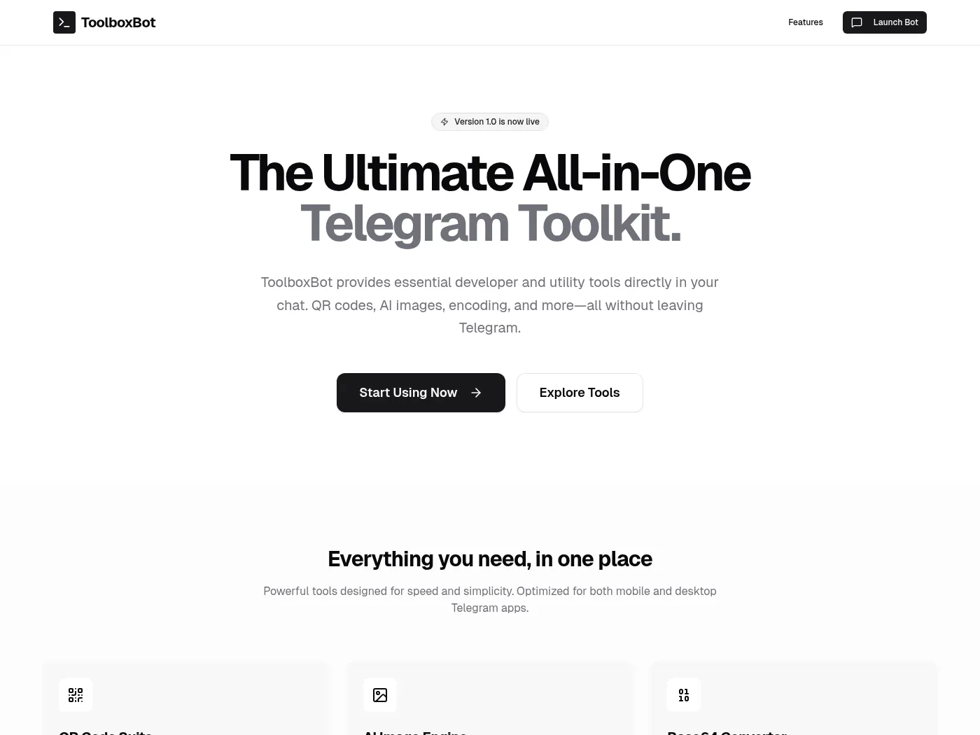 Toolbox Telegram Bot