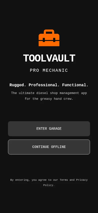 ToolVault Pro Mechanic App