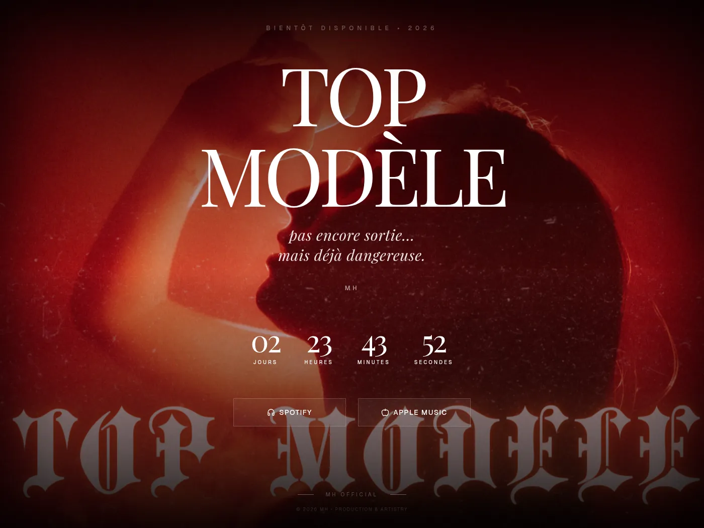 Top Modèle Music Landing