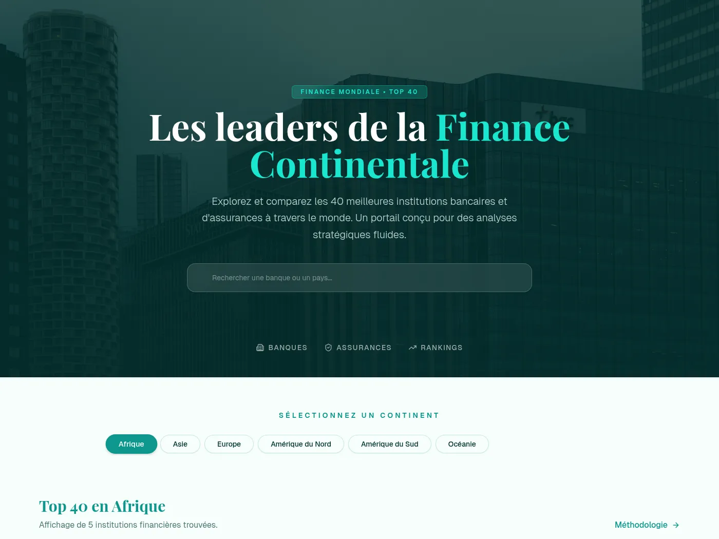 Top40 Bank & Insurance Portal