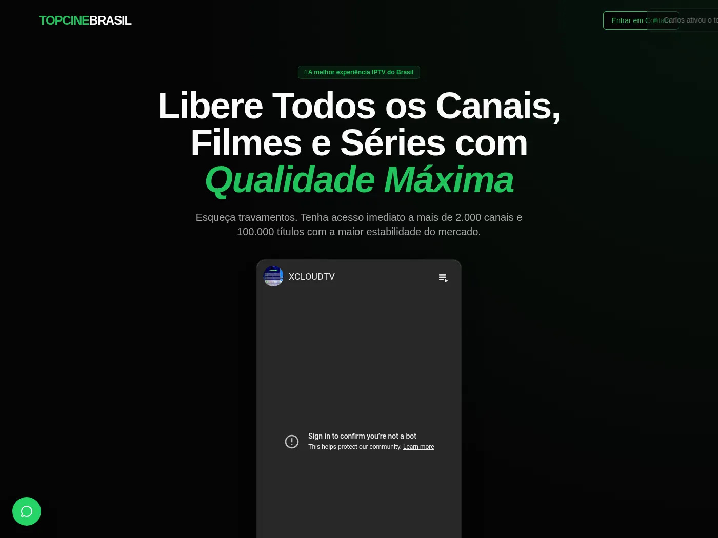 TopCineBrasil Landing Page