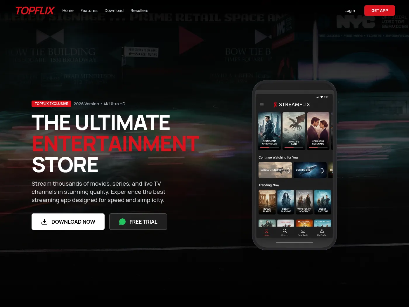 Topflix Store Landing
