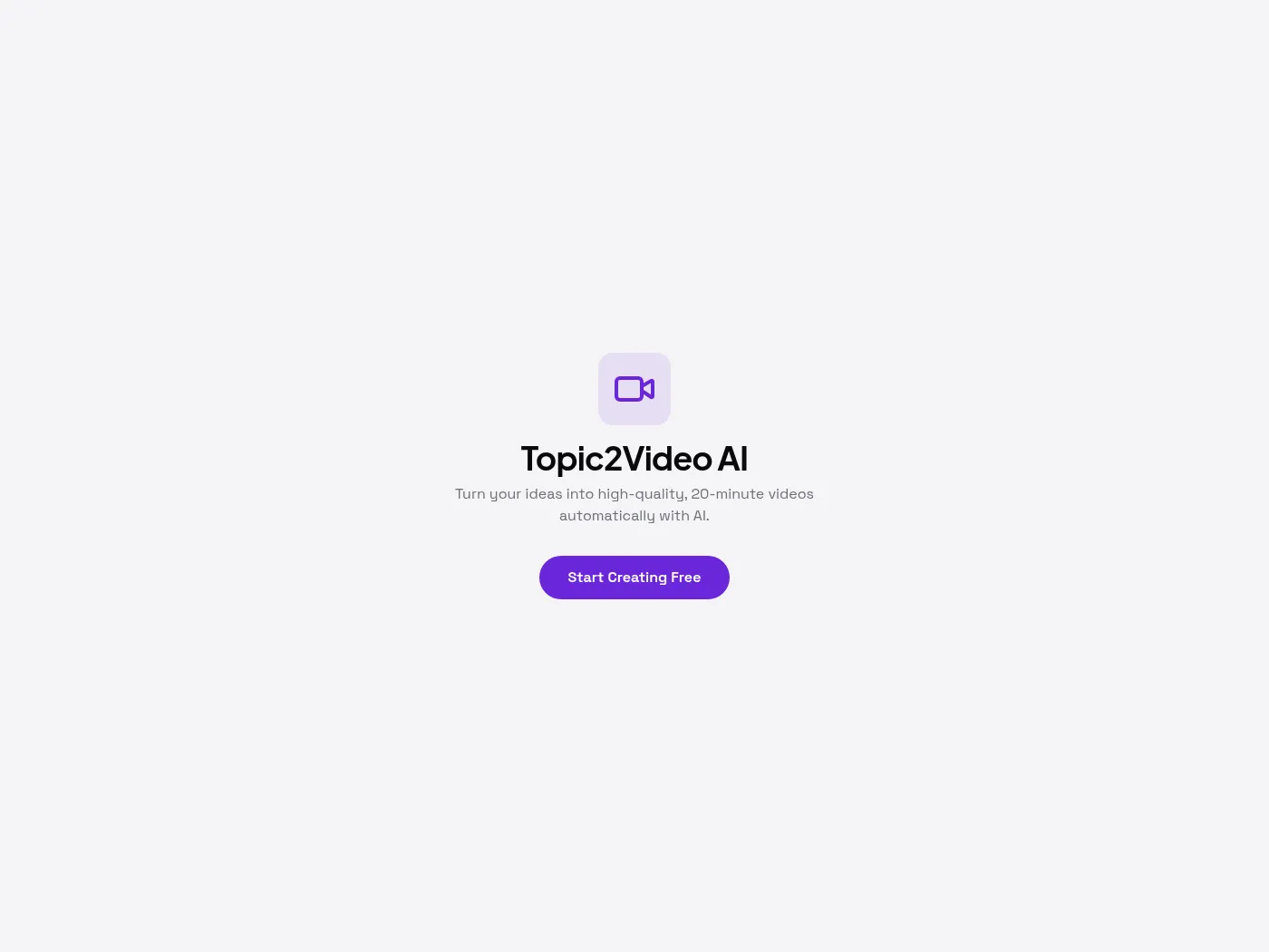 Topic2Video AI Generator