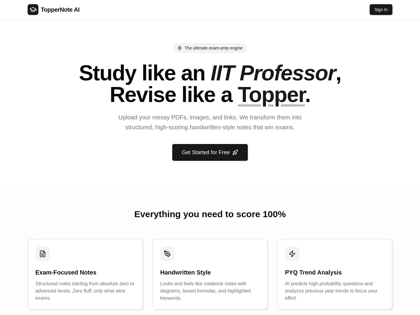 TopperNote AI