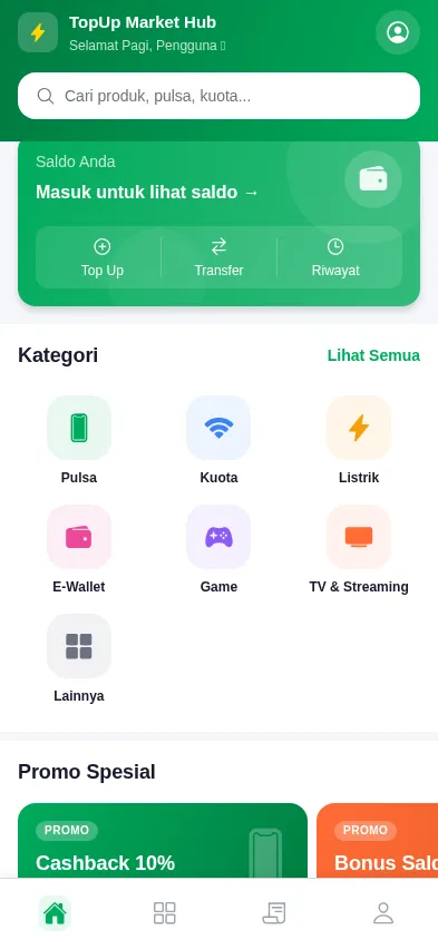 TopUp Market Hub
