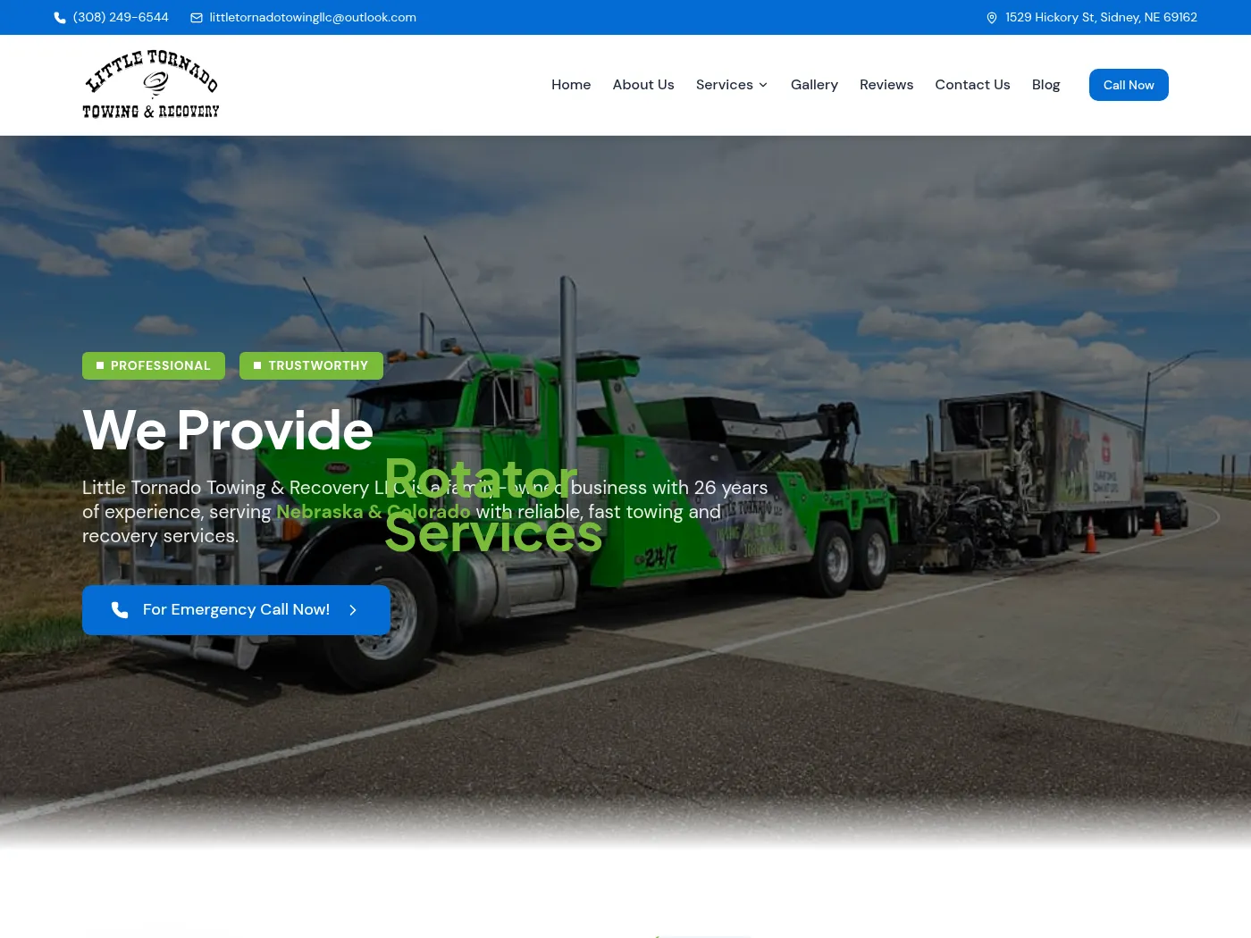 Tornado Towing Website