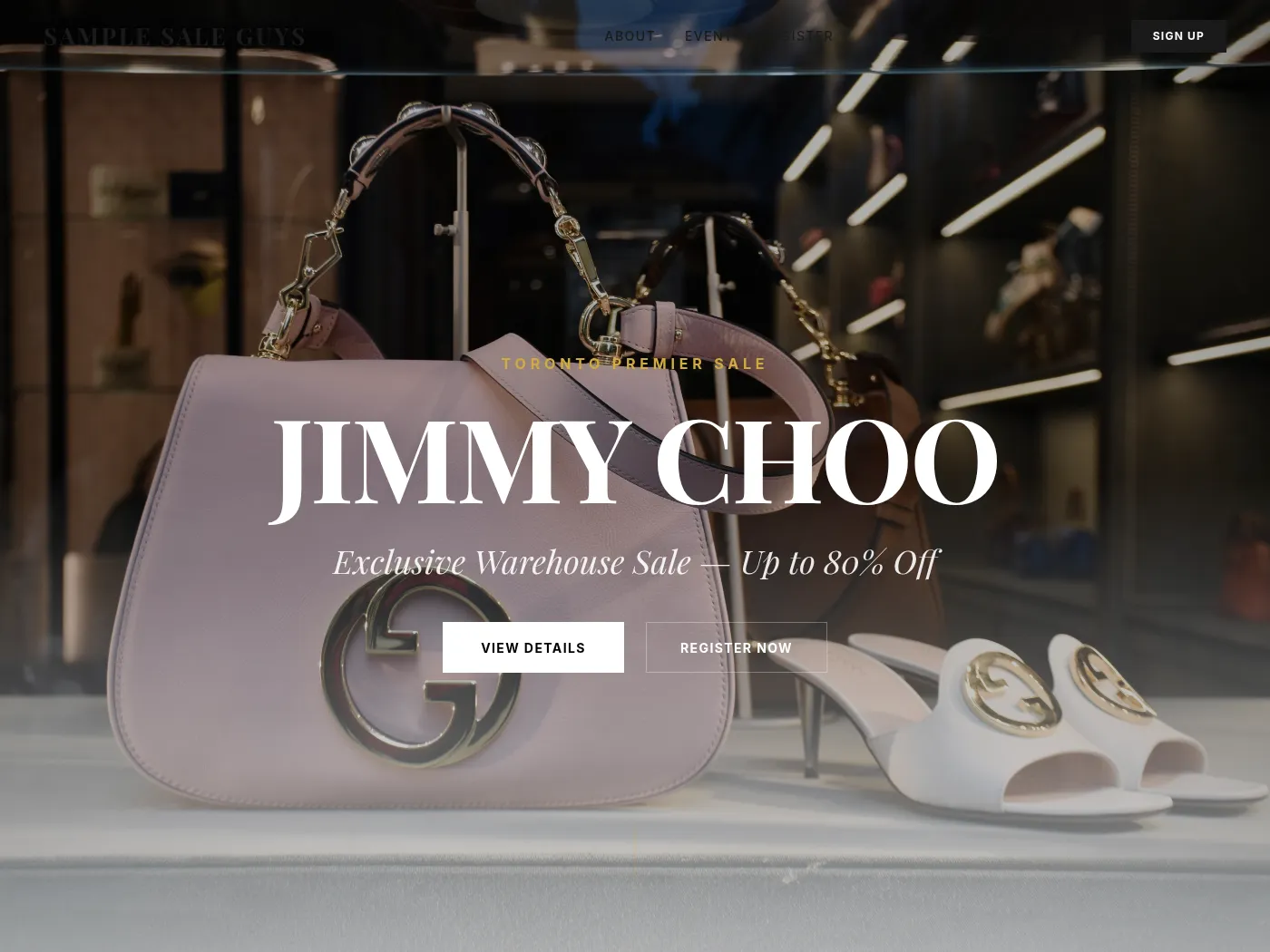 Toronto Sample Sale Redesign