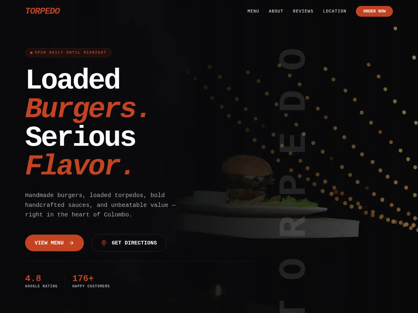 Torpedo Burger Website