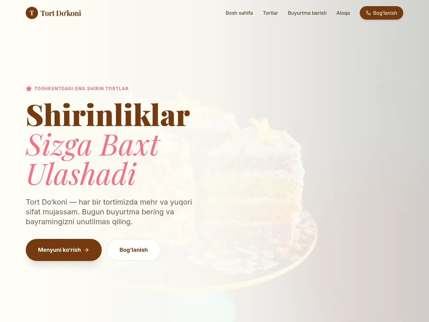 Tort Do‘koni Webstore