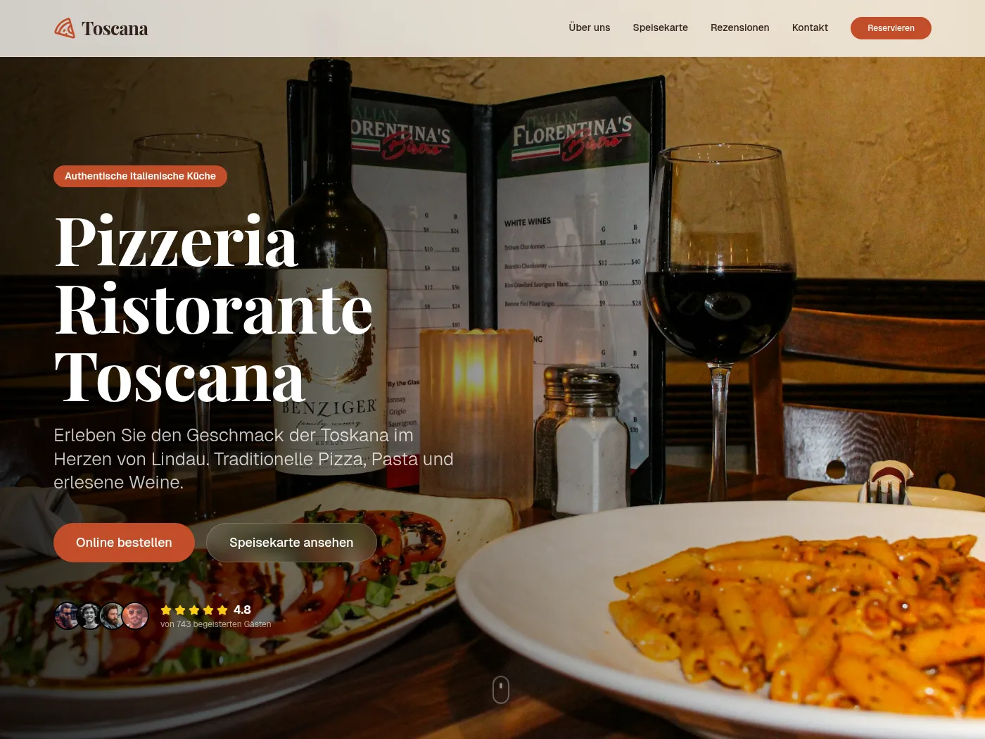Toscana Pizzeria Web