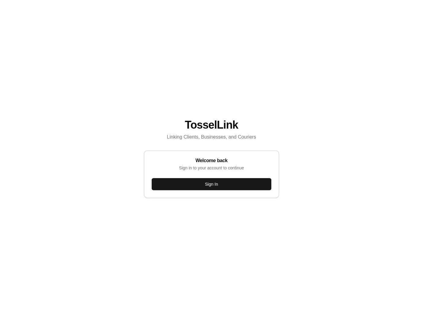 TosselLink Delivery Platform