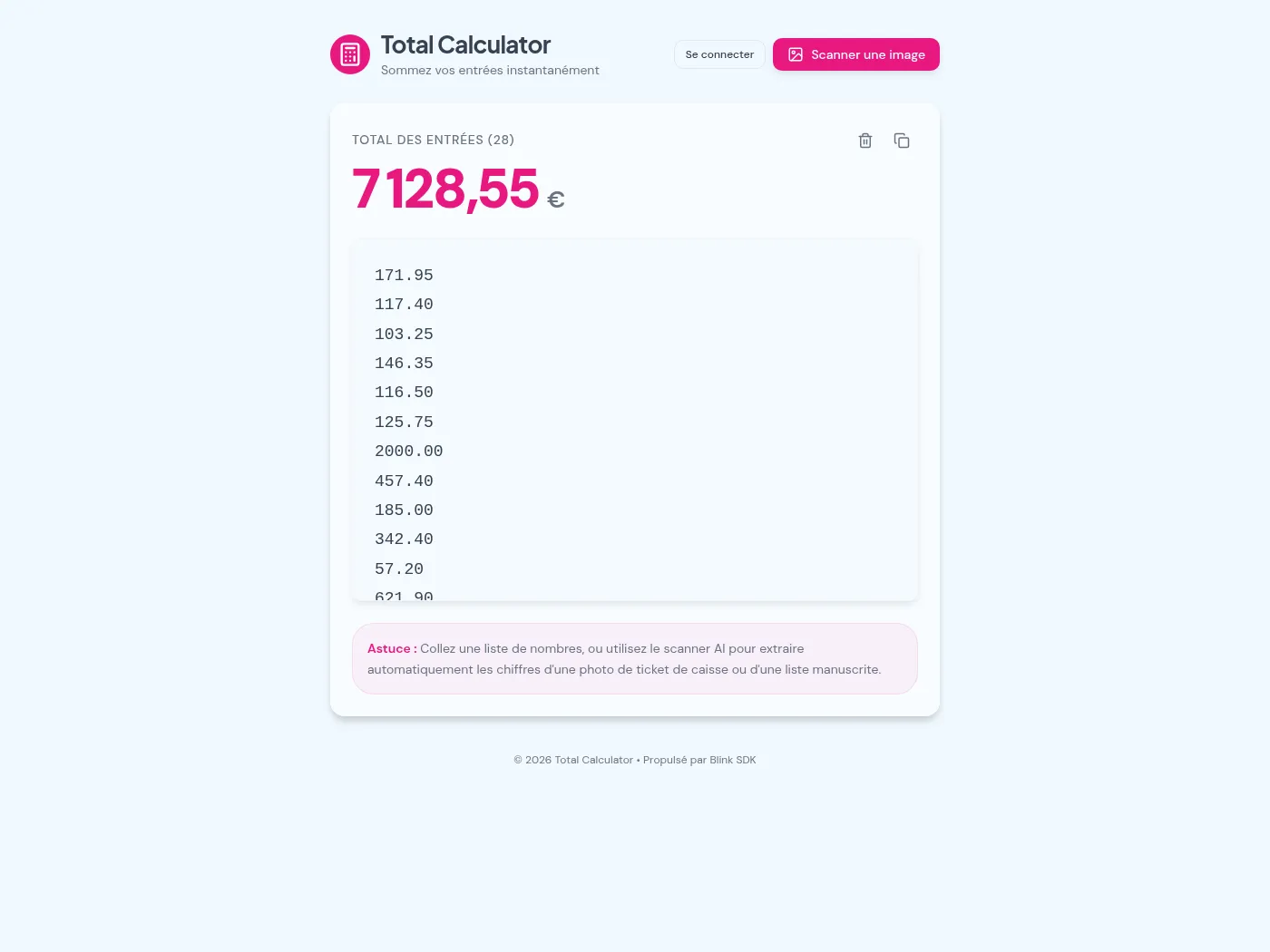Total Calculator