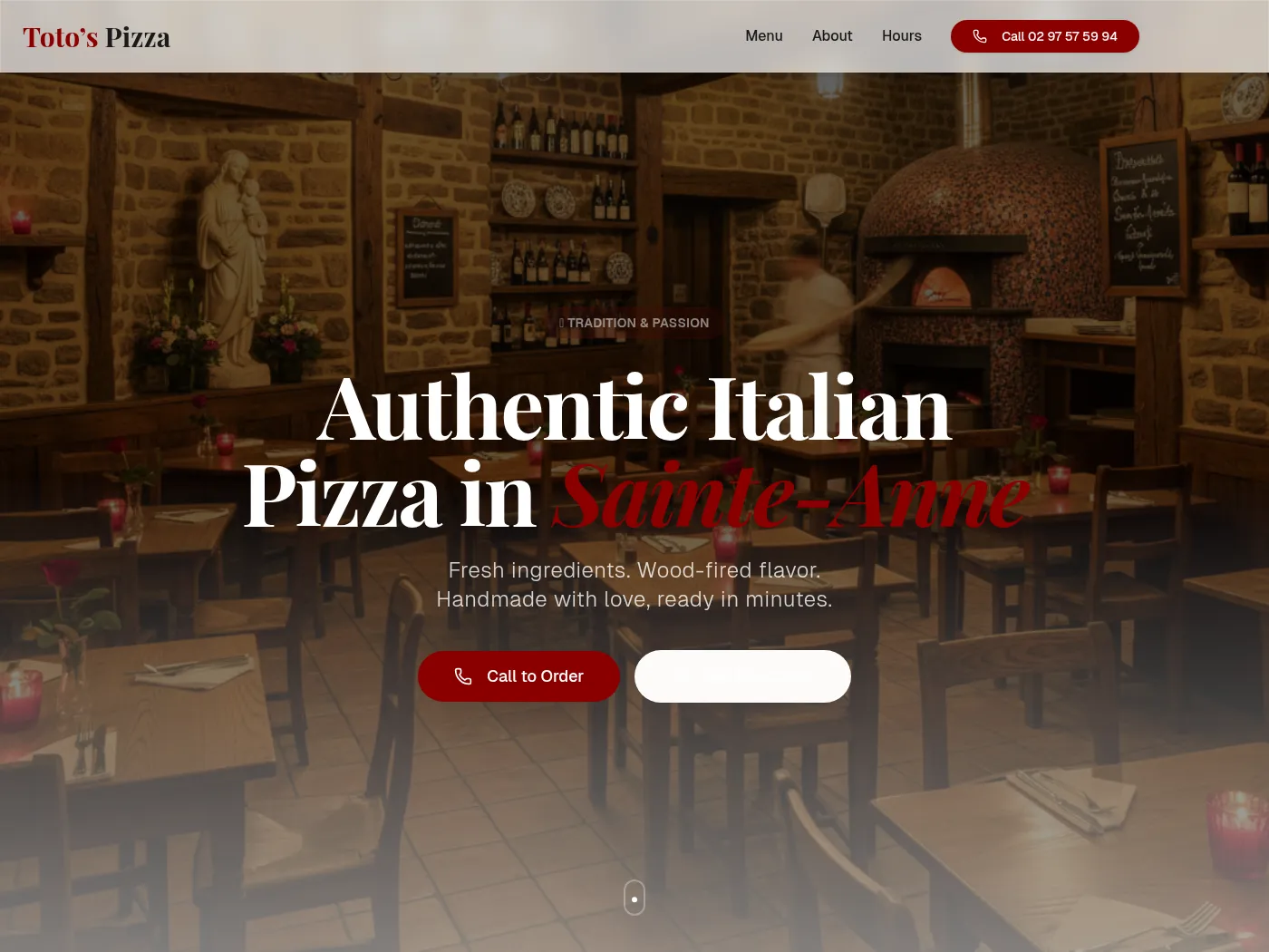 Toto’s Pizza Web Experience