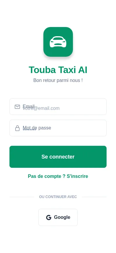 Touba Taxi AI App