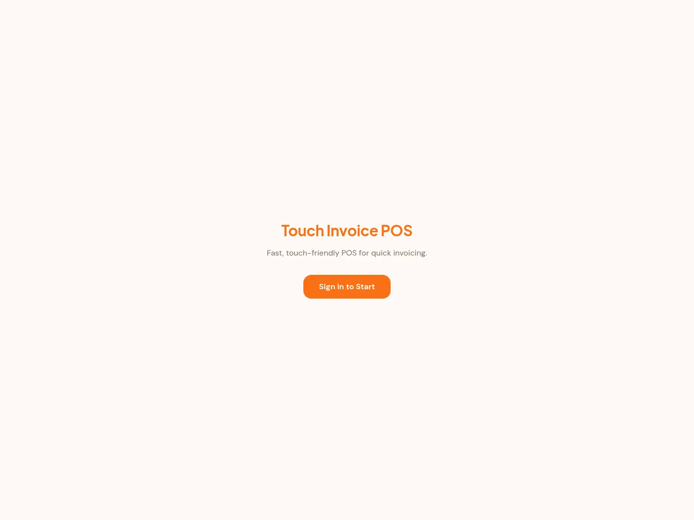 Touch Invoice POS