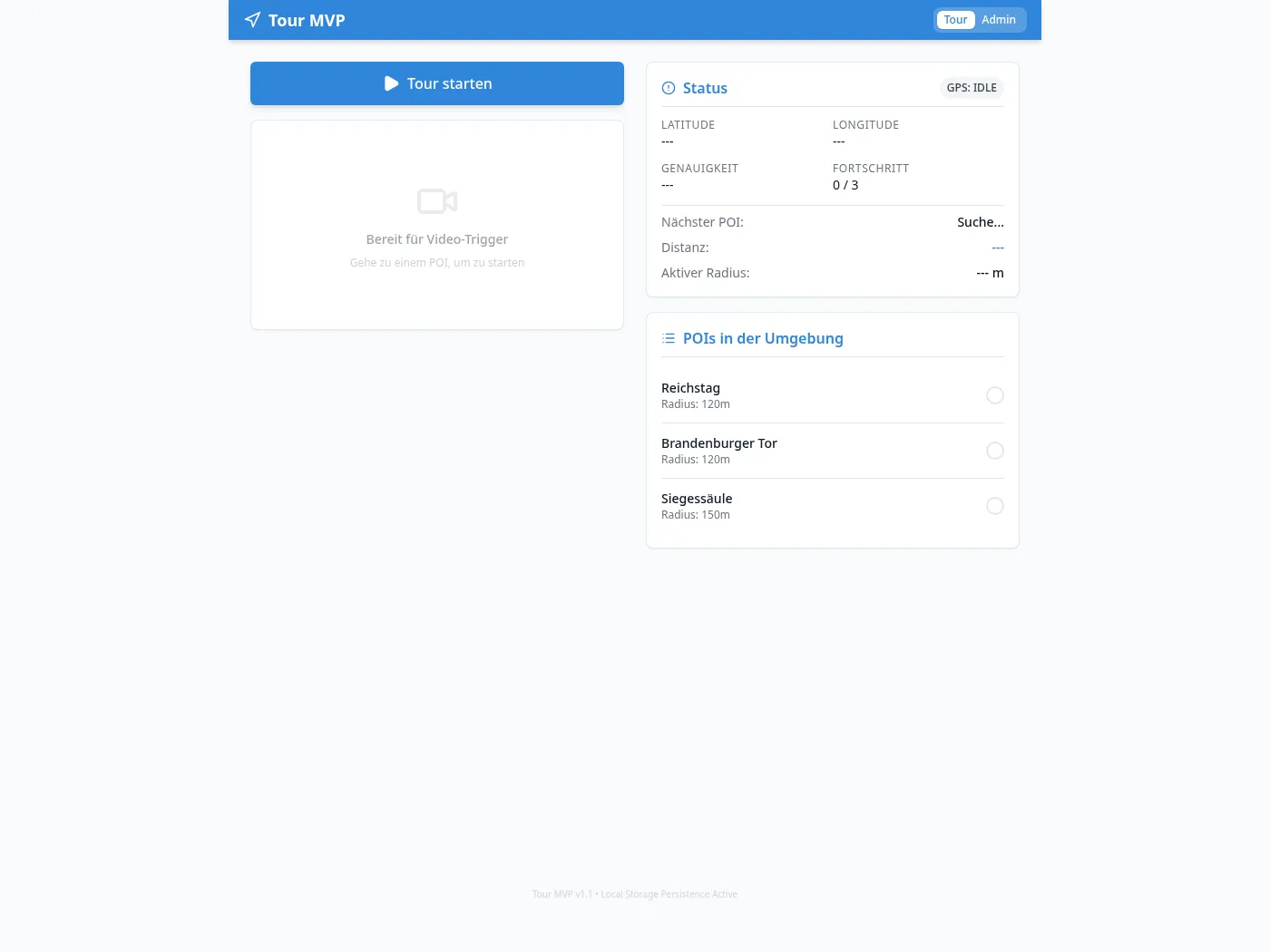 Tour MVP Web App