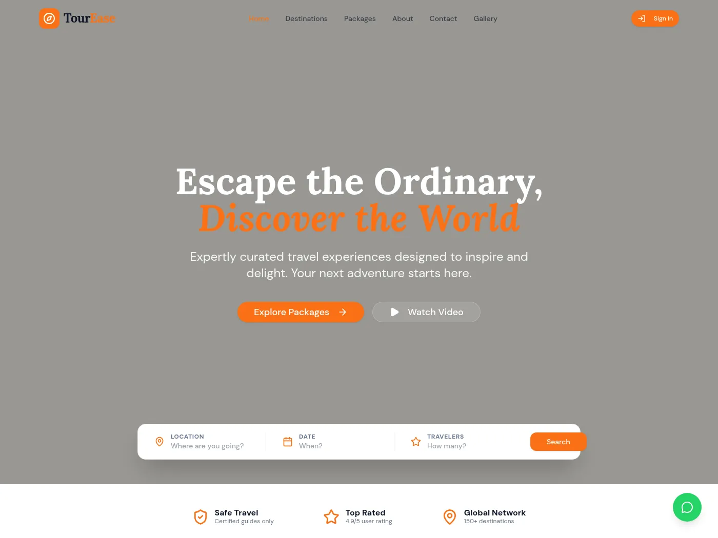 TourEase Web Portal