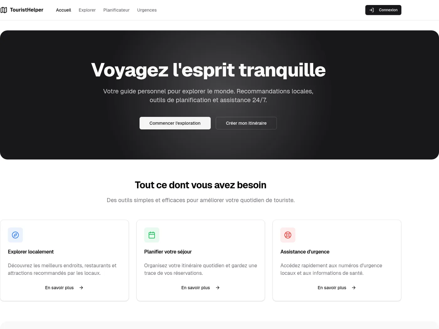Tourist Helper Web