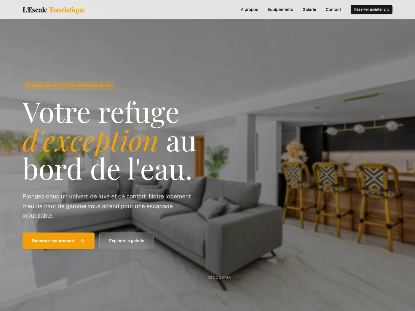 Tourist Home Webpage