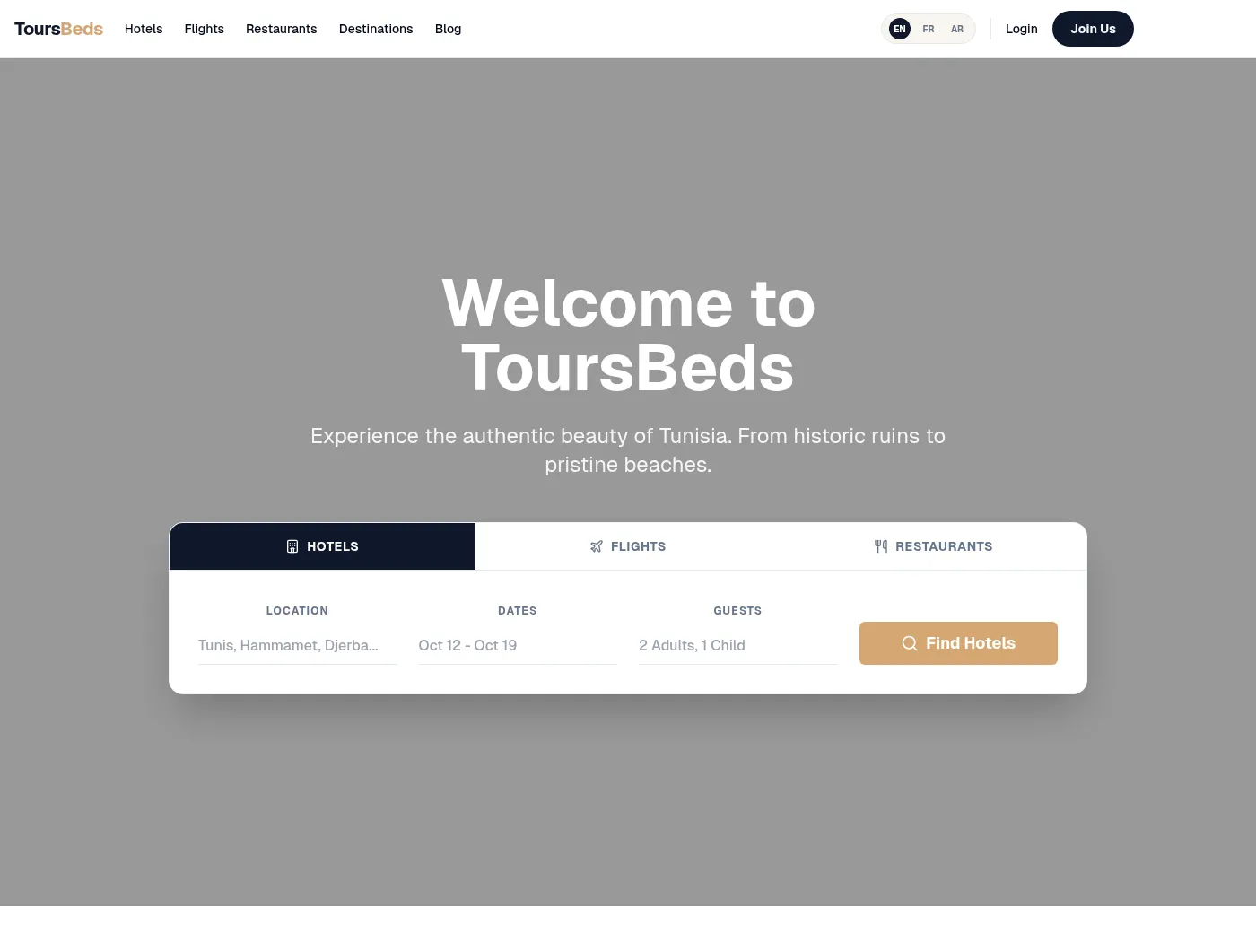 ToursBeds Travel Platform
