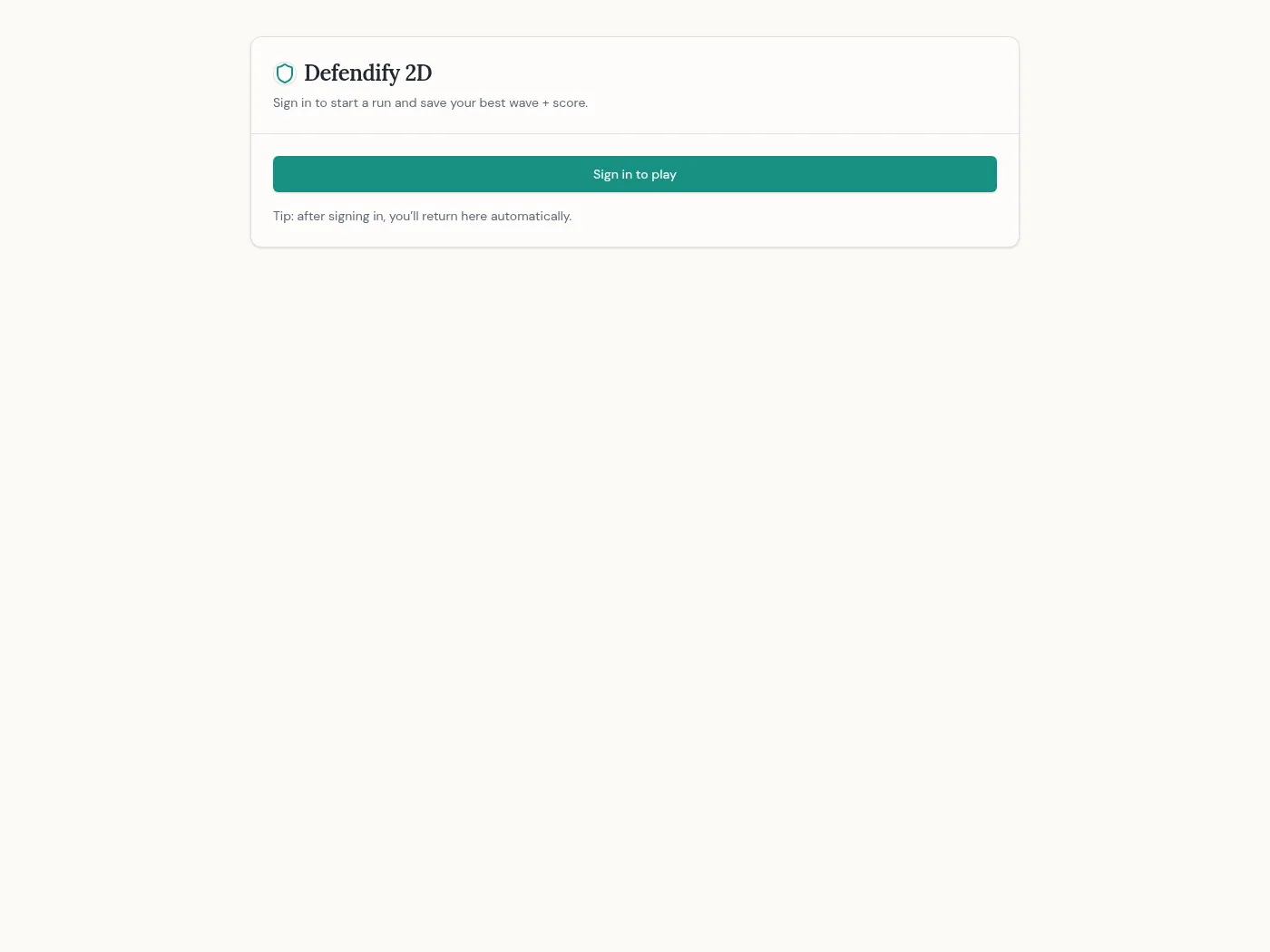 Defendify 2D