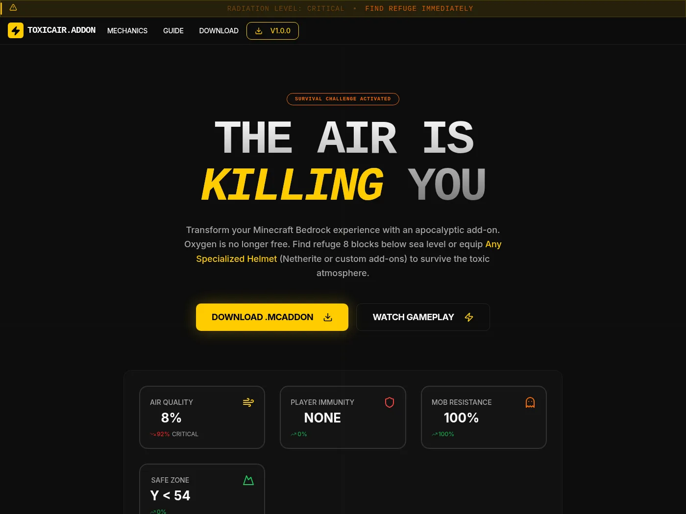 Toxic Air Survival Add-On