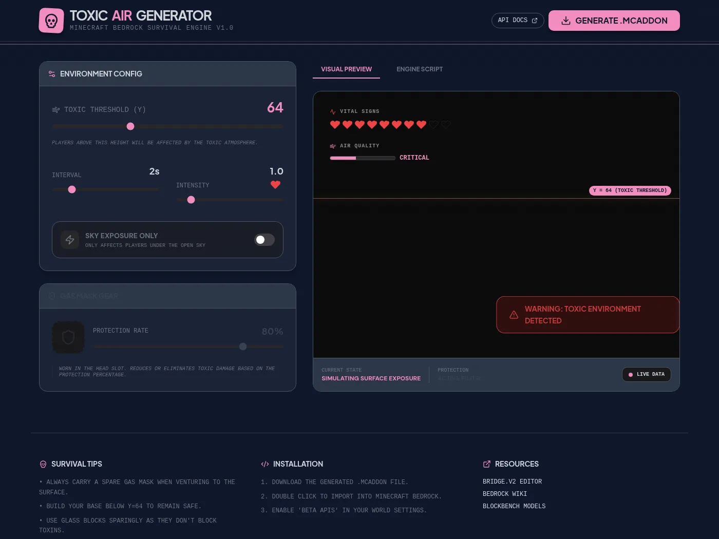 Toxic Air Survival Add-On