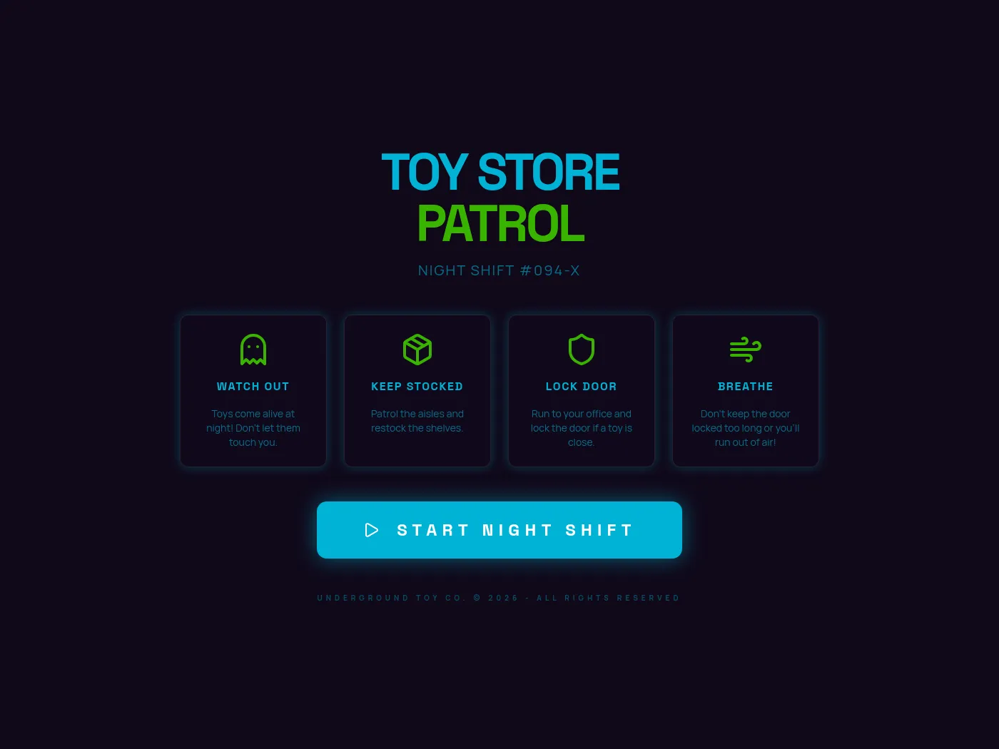 Toy Store Patrol Game