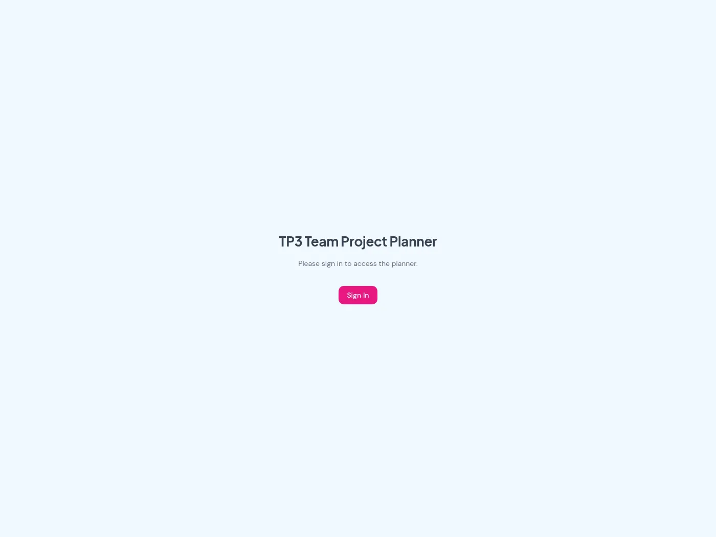 TP3 Team Project Planner