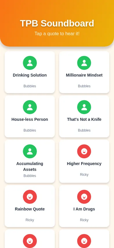 TPB Quote Soundboard