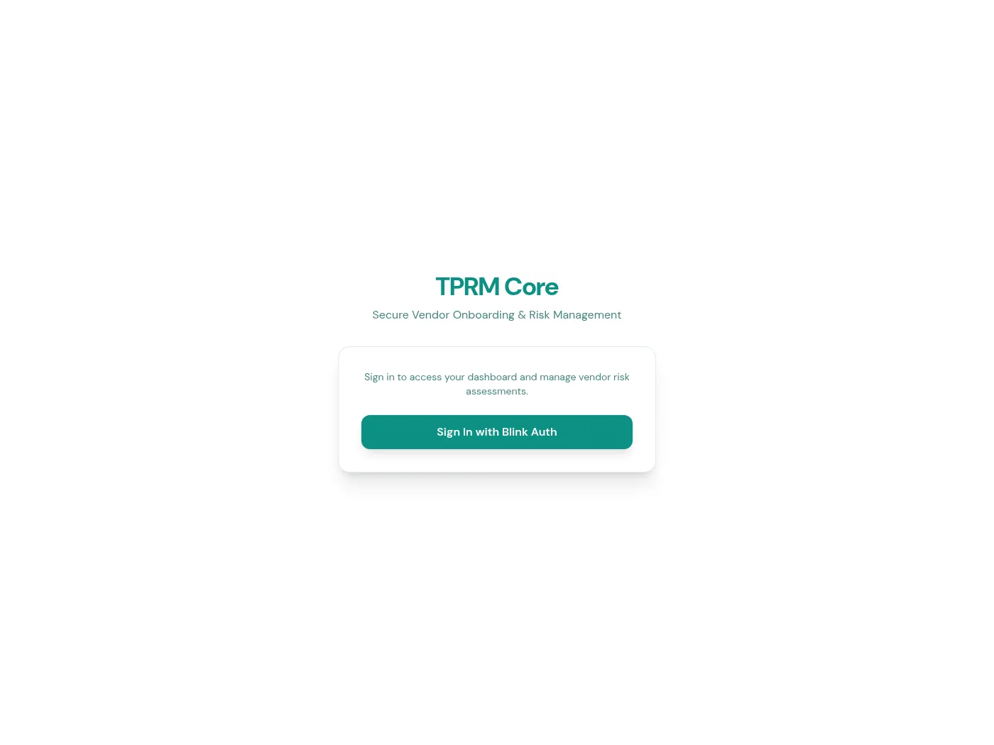 Vendor TPRM Dashboard