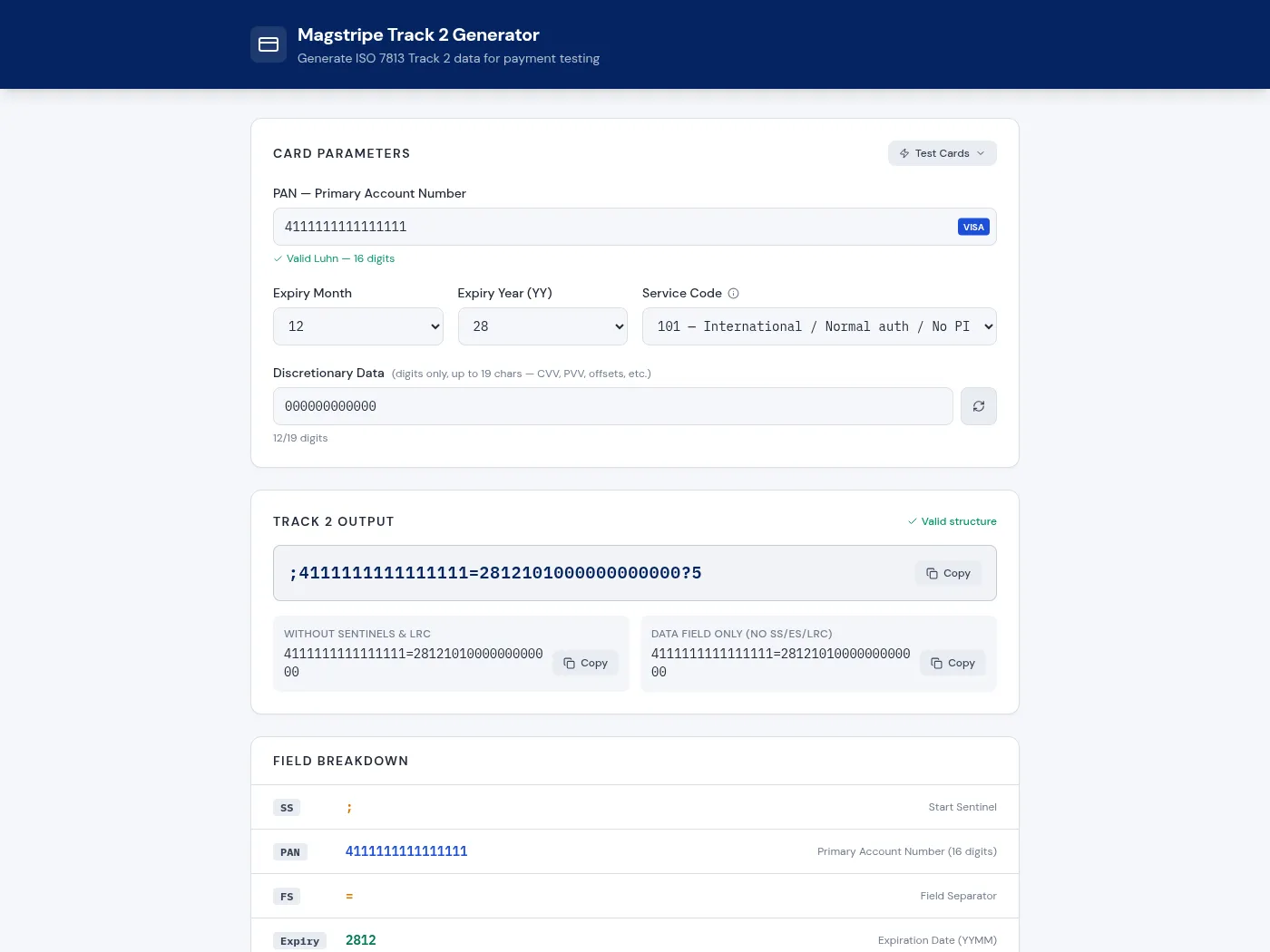 Magstripe Track 2 Tool