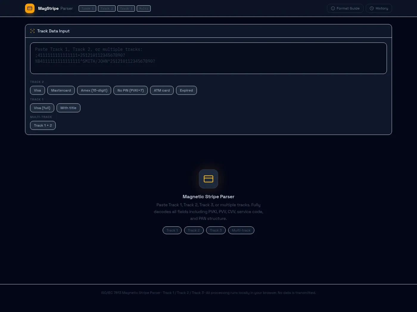 MagStripe Track 2 Parser